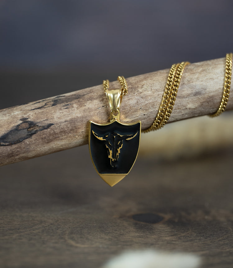 Gold Longhorn Skull - World's Best Shotgun Necklace – Choty